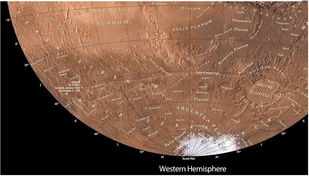 Leuchtglobus Der rote Planet Mars 30cm Marskugel Globe Globus Mondkugel ...