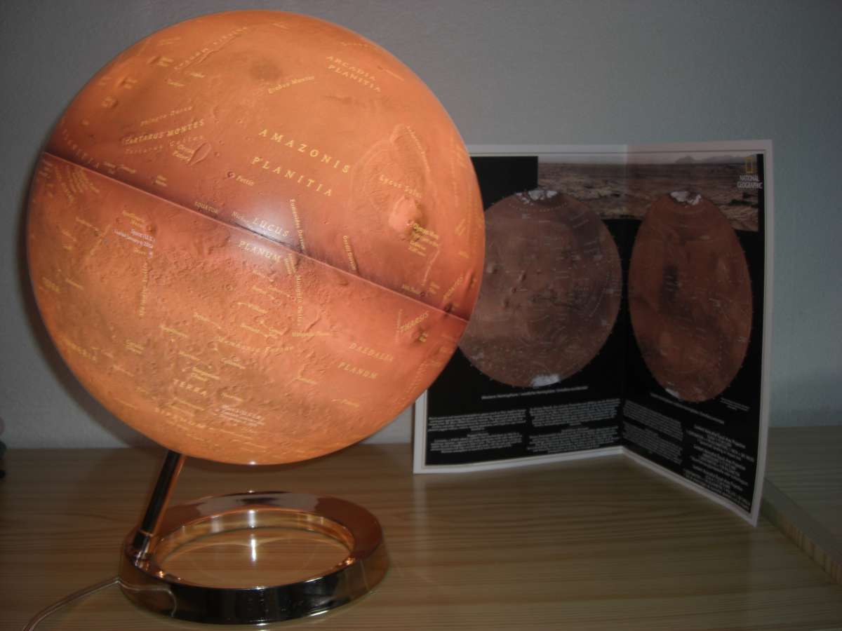 Leuchtglobus Der rote Planet Mars 30cm Marskugel Globe Globus Mondkugel ...
